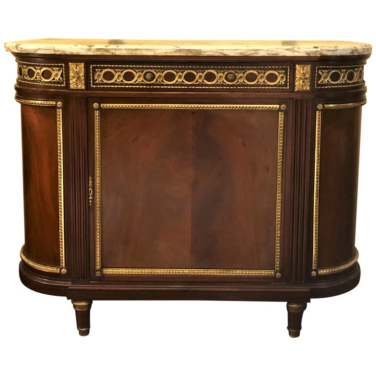Antique French Mahogany Louis XVI Sideboard with Ormolu Mounts, circa ...