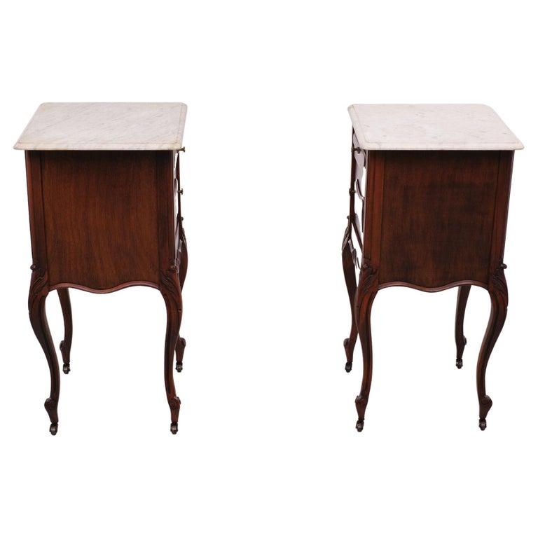 Antique French Mahogany Night Stands, 1900 For Sale at 1stDibs