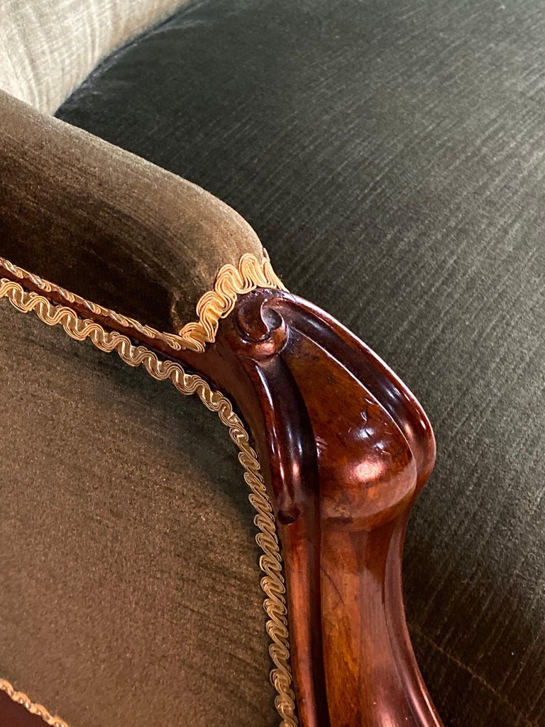 Antique French Mahogany Two-Seat Sofa 19th Century, circa 1890 at ...