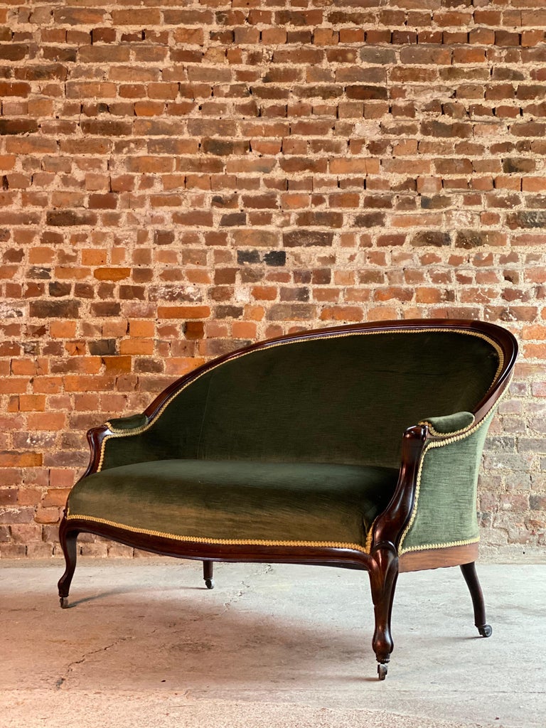 Antique French Mahogany Two-Seat Sofa 19th Century, circa 1890 at ...