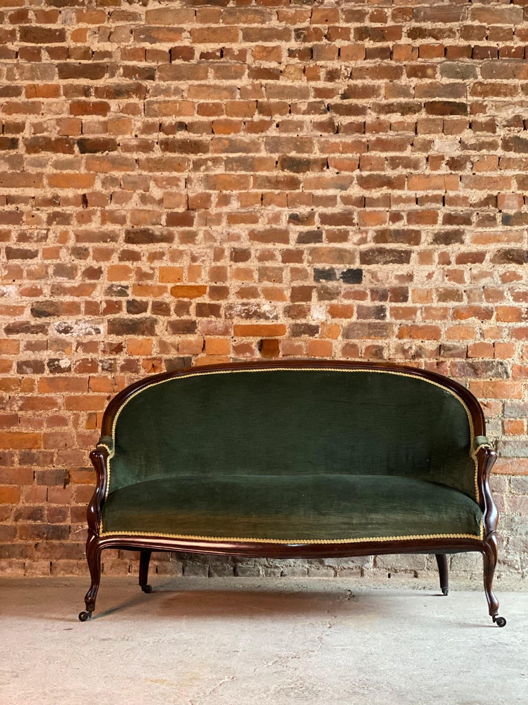 Antique French Mahogany Two-Seat Sofa 19th Century, circa 1890 at ...