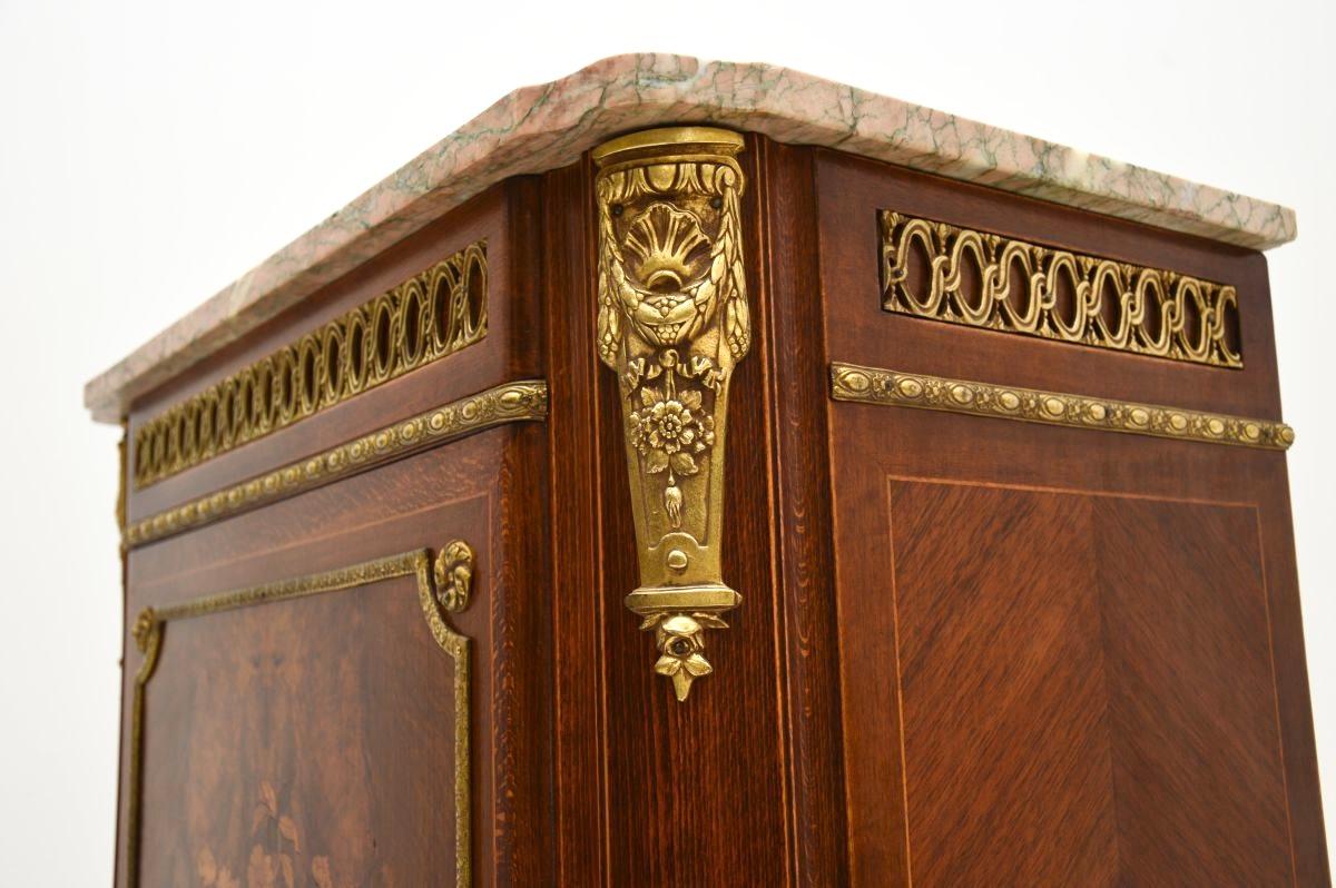 Antique French Marble Top Cabinet For Sale at 1stDibs