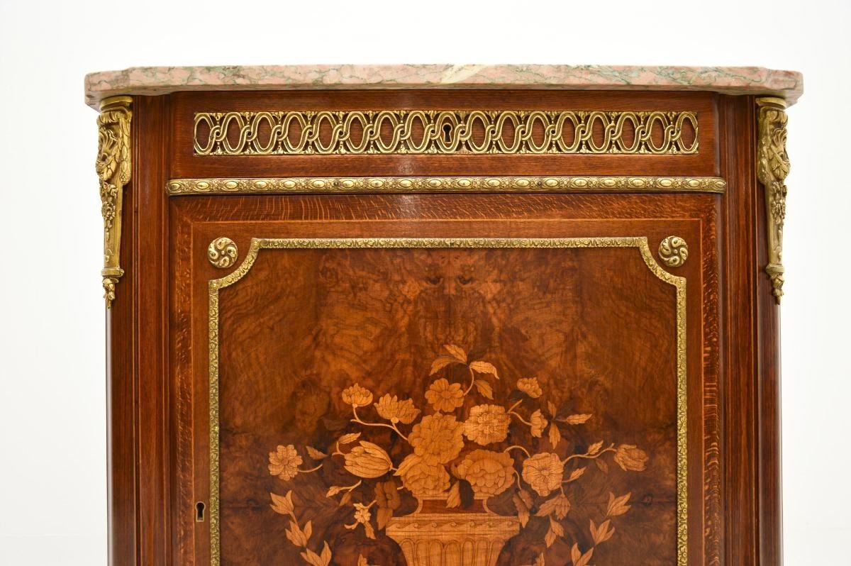 Antique French Marble Top Cabinet For Sale at 1stDibs