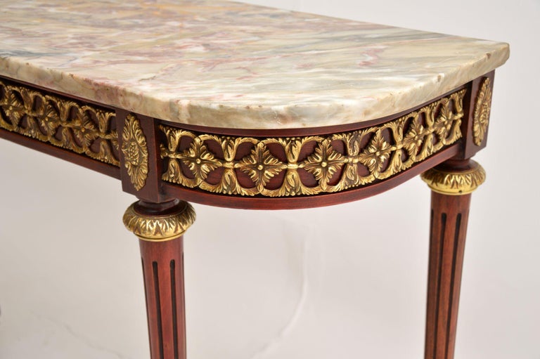 Antique French Marble Top Console Table at 1stDibs