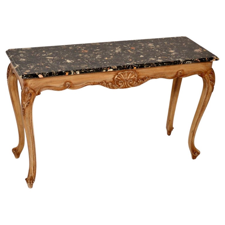 Antique French Marble Top Console Table For Sale at 1stDibs