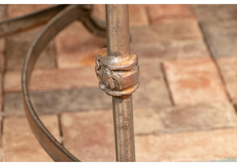 Antique French Marble Top Iron Baker’s Table For Sale at 1stDibs