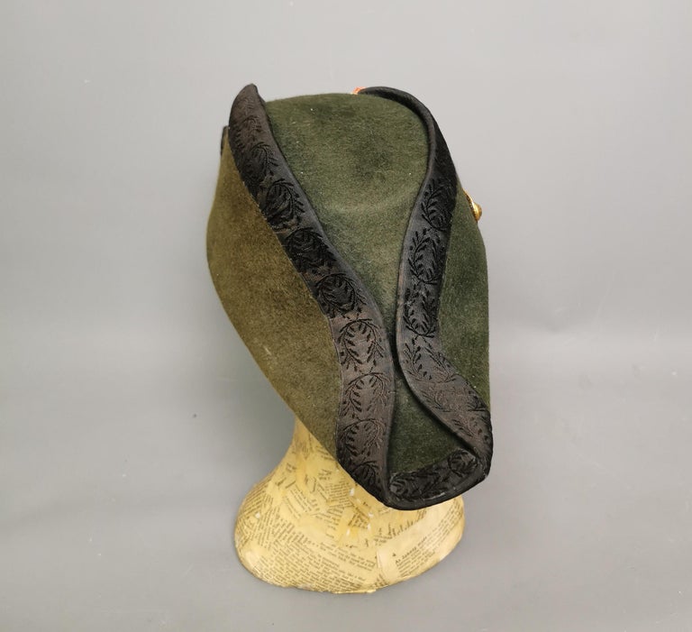 Antique French Military bicorn hat, 19th century For Sale at 1stDibs
