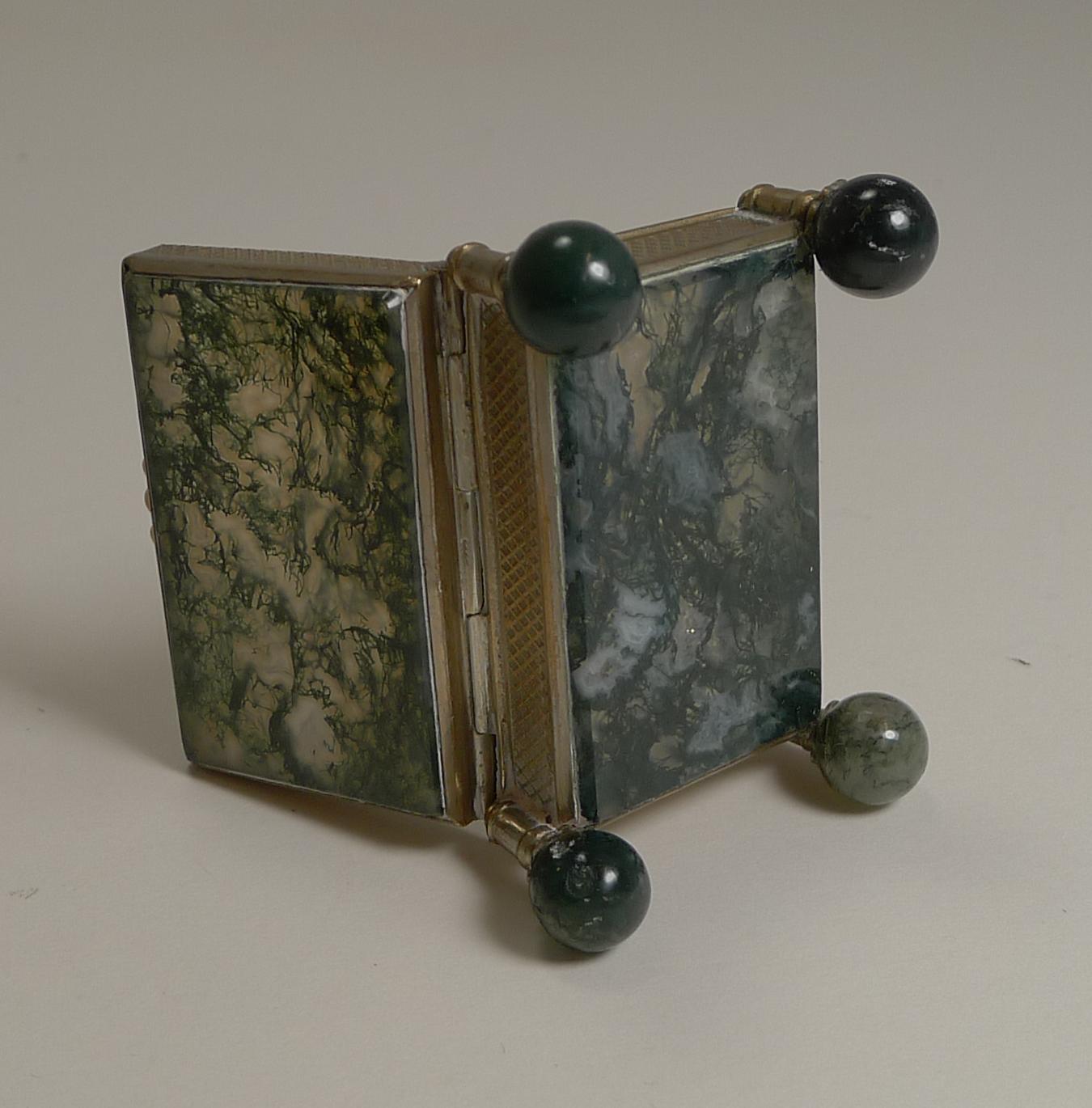 Antique French Moss Agate Box, circa 1900 at 1stDibs