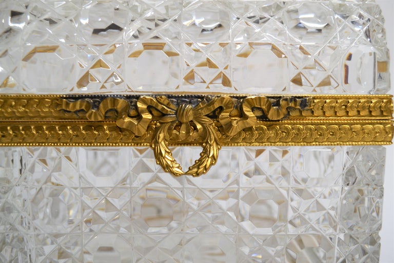 Antique French Napoleon III Crystal Box, circa 1890 at 1stDibs