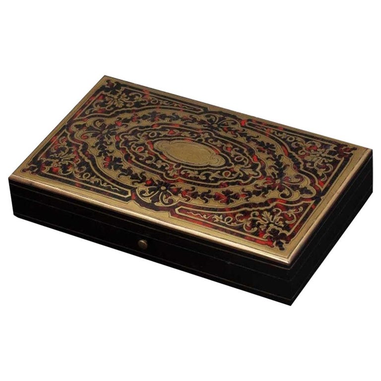 Antique French Napoleon III Game Box in Boulle Marquetry For Sale at ...