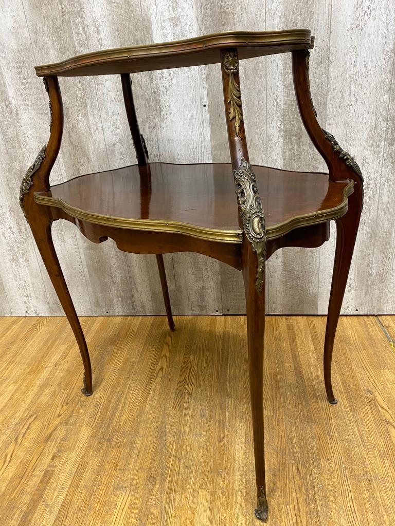 Antique French Napoleon Style Marble Top Ormolu Accent Table For Sale ...