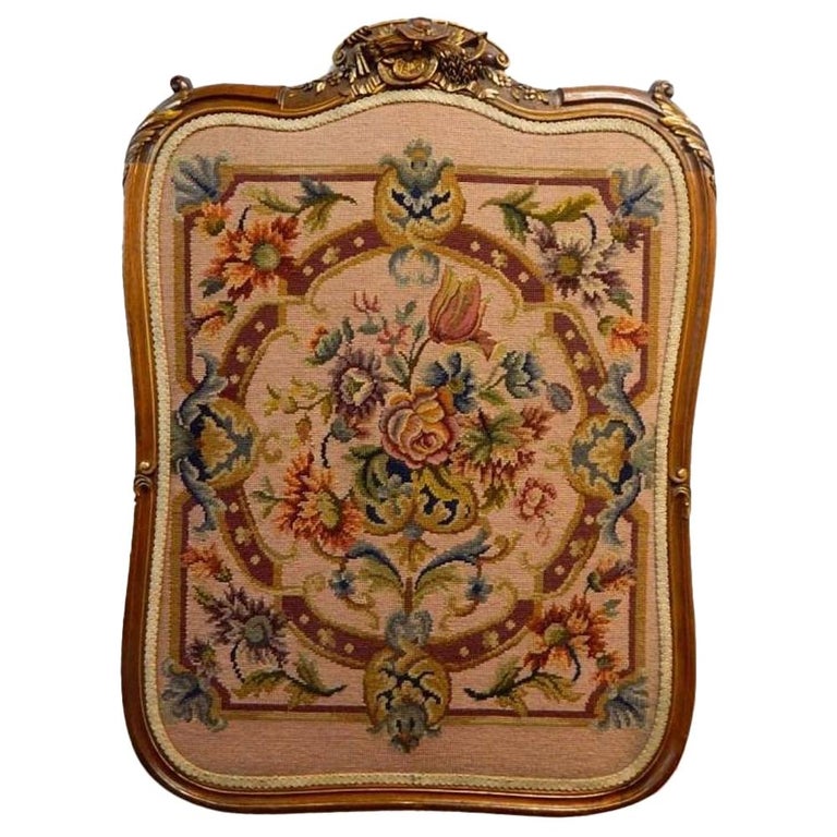 Antique French Needlepoint Panel at 1stDibs