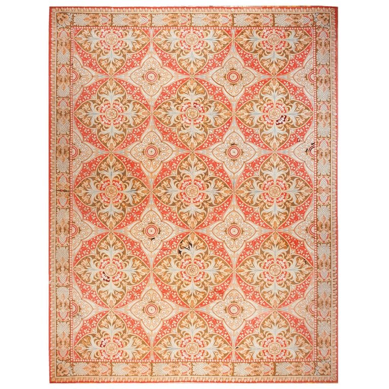 Antique French Needlepoint Rug 13'4" x 18'0" For Sale at 1stDibs