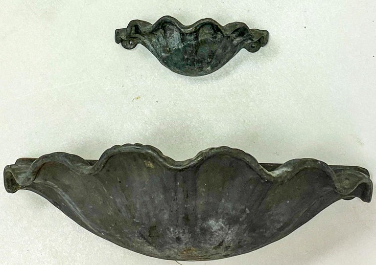 Antique French Neo-Classical Style Shell And Krampus Lead Wall Fountain ...