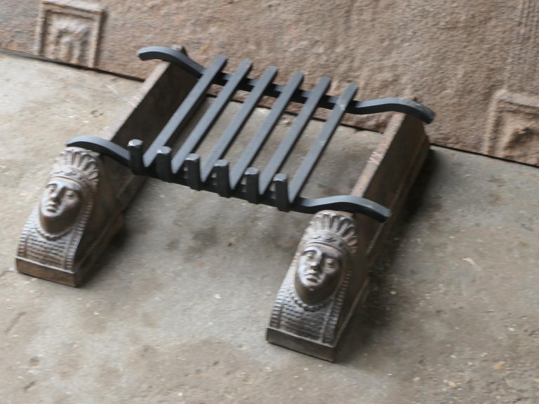 Antique French Neoclassical Fire Basket For Sale at 1stDibs