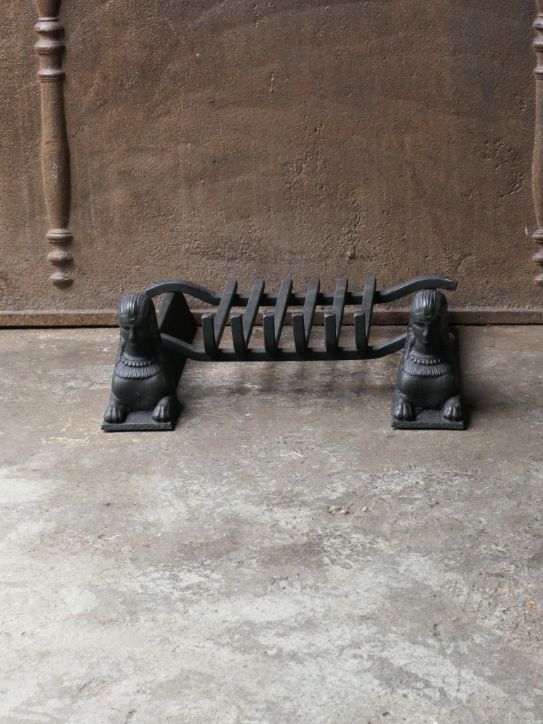 Antique French Neoclassical Fire Grate, Fireplace Grate For Sale at 1stDibs