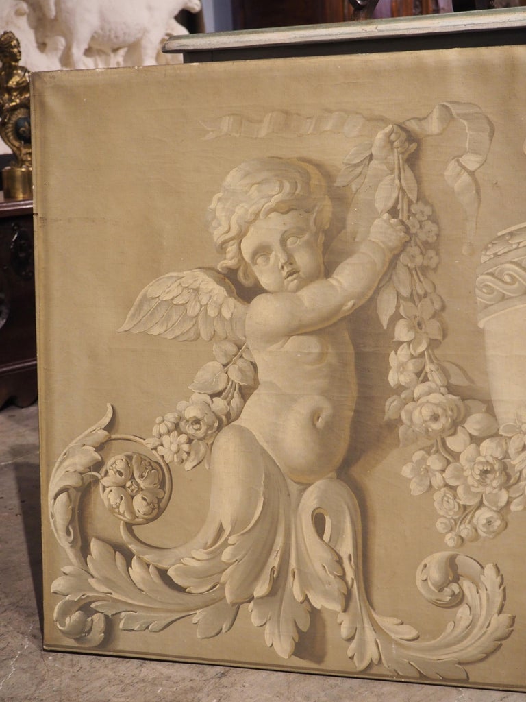 Antique French Neoclassical Grisaille Overdoor Painting, Circa 1815 For ...