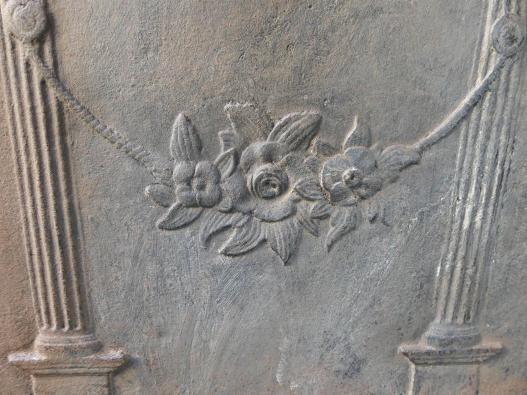 Antique French Neoclassical 'Pillars of Freedom' Fireback, 18th-19th ...