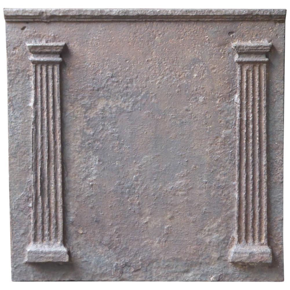 Antique French Neoclassical 'Pillars of Freedom' Fireback, 18th-19th ...