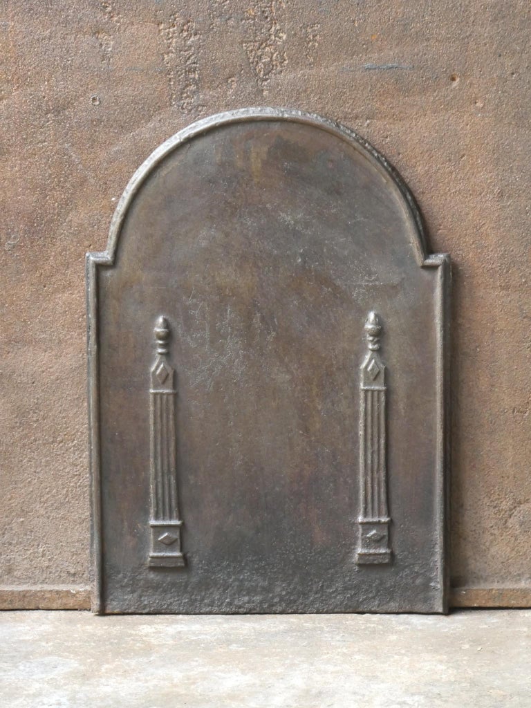 Antique French Neoclassical 'Pillars of Freedom' Fireback, 19th Century ...