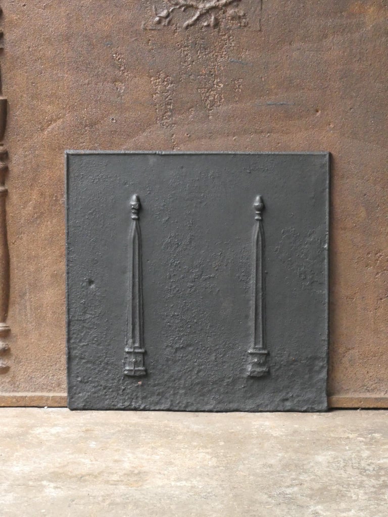Antique French Neoclassical 'Pillars of Freedom' Fireback, 19th Century ...