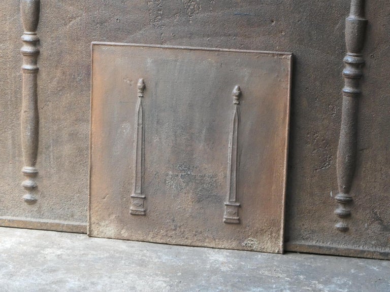 Antique French Neoclassical 'Pillars of Freedom' Fireback, 19th Century ...