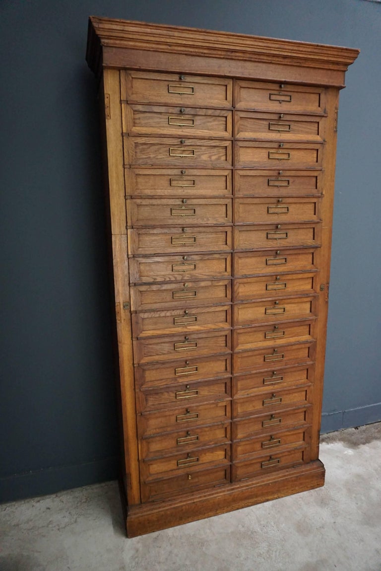 Antique French Oak Bank Cabinet with Drop Down Doors, 1900 at 1stDibs ...