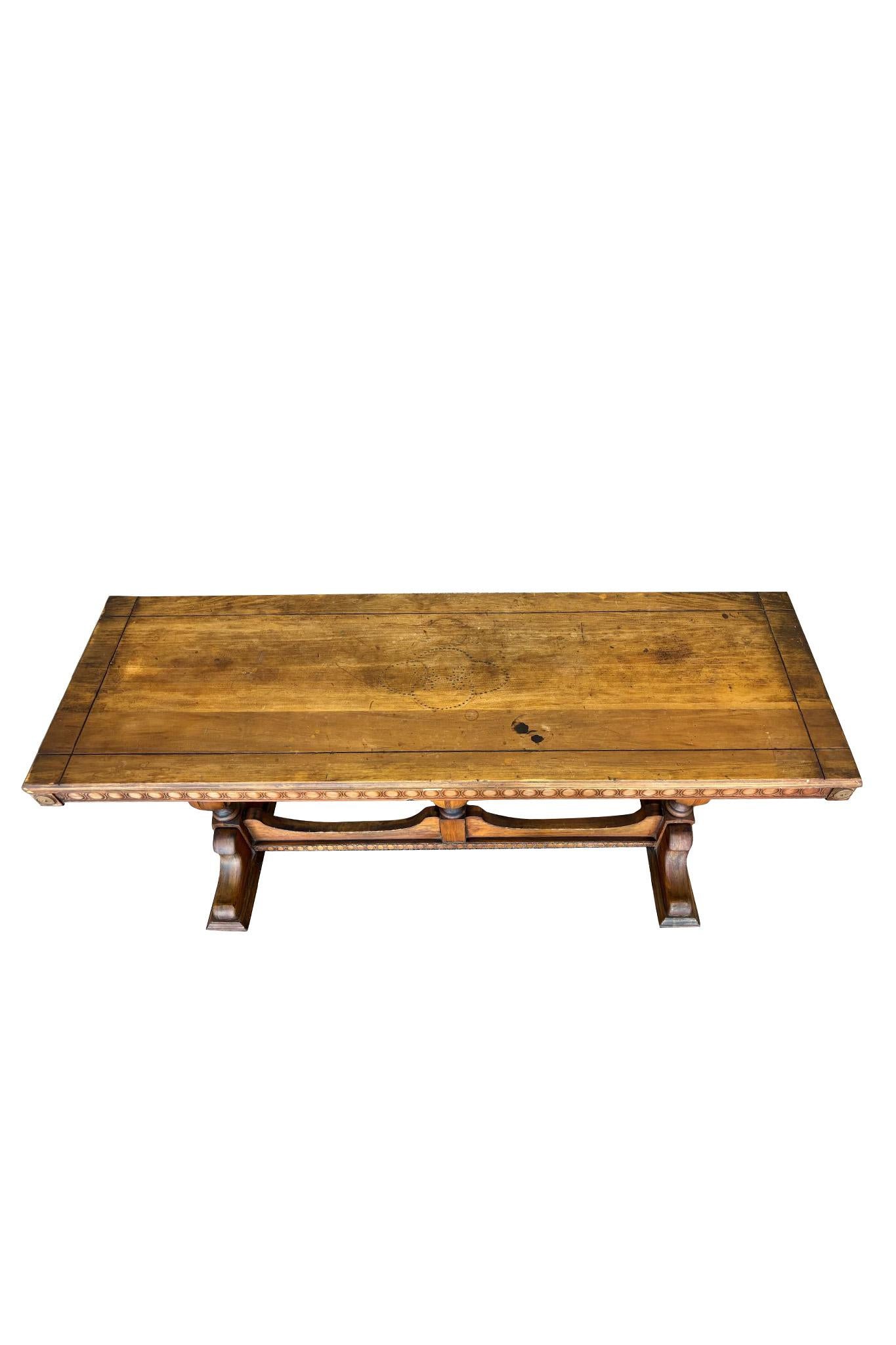 Antique French Oak Entry or Foyer Table For Sale at 1stDibs