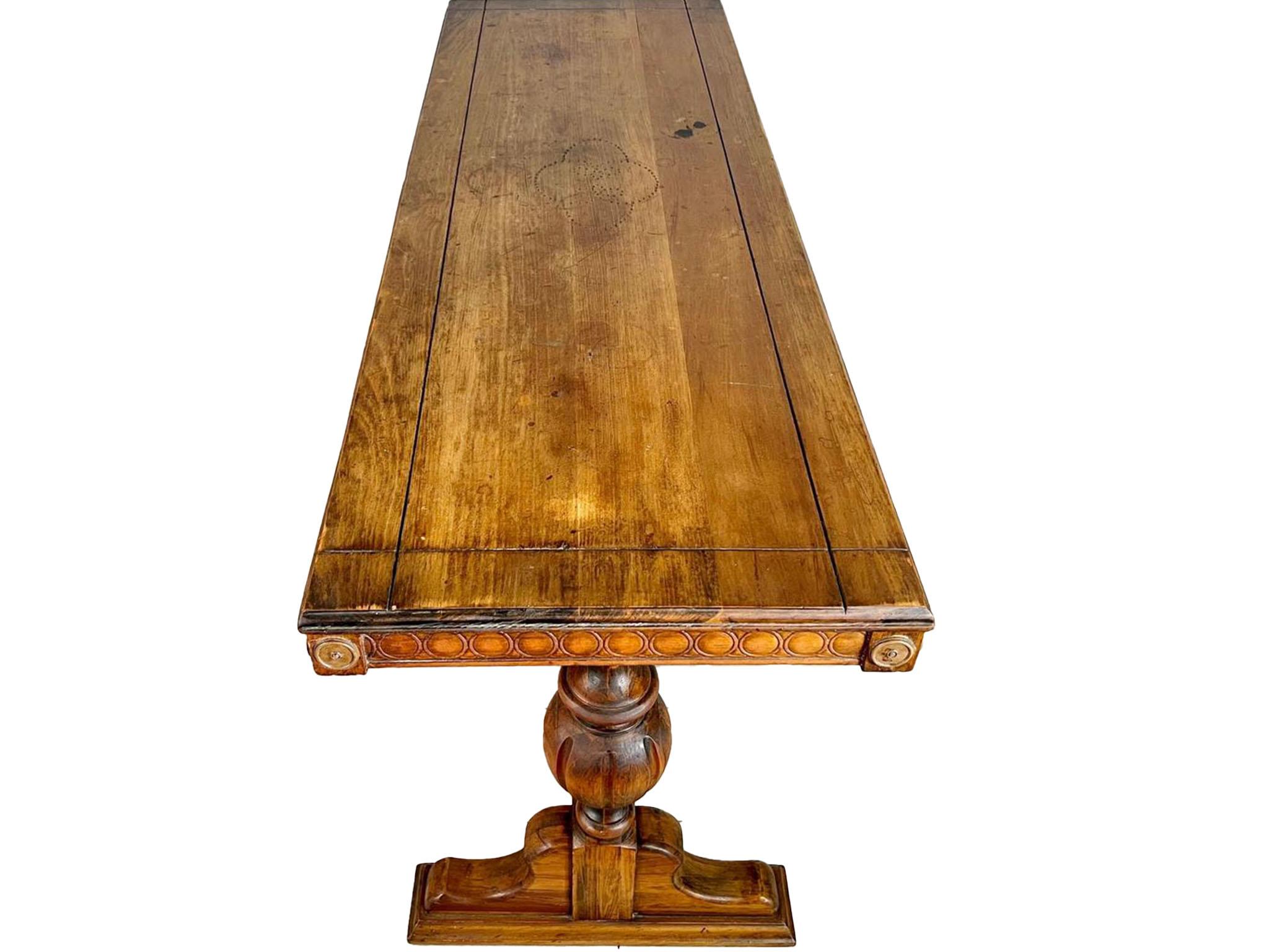 Antique French Oak Entry or Foyer Table For Sale at 1stDibs