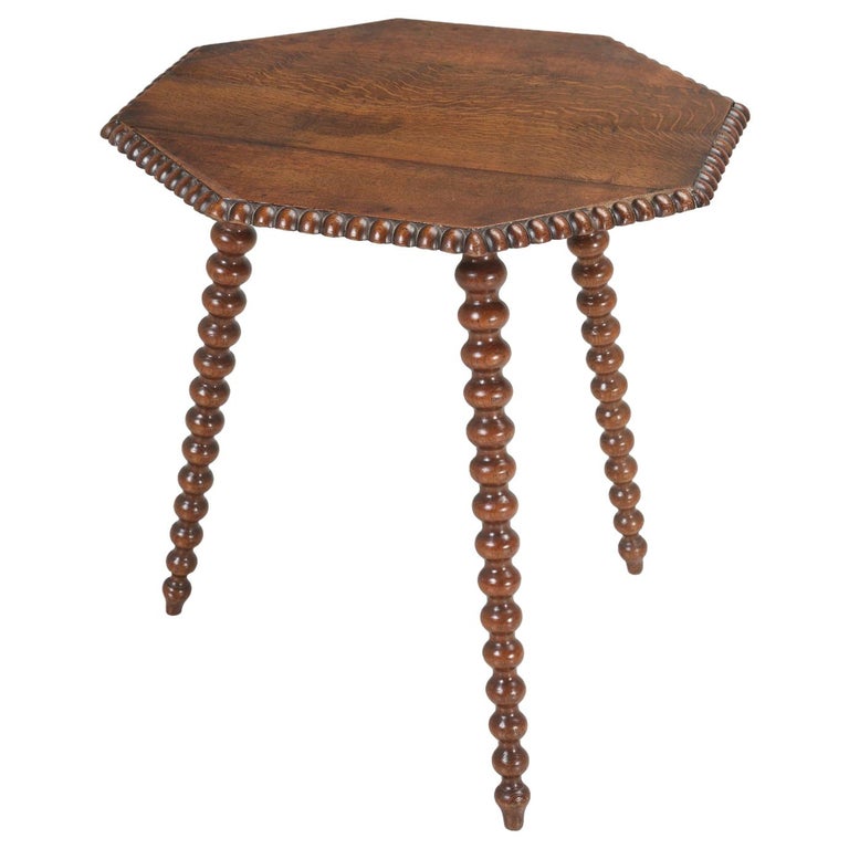 Antique French Oak Side Table or End Table Completely Restored at 1stDibs