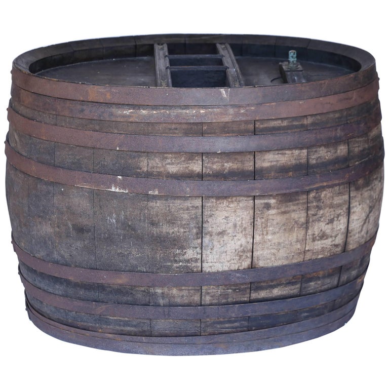 Antique French Oak Wine Barrel at 1stDibs