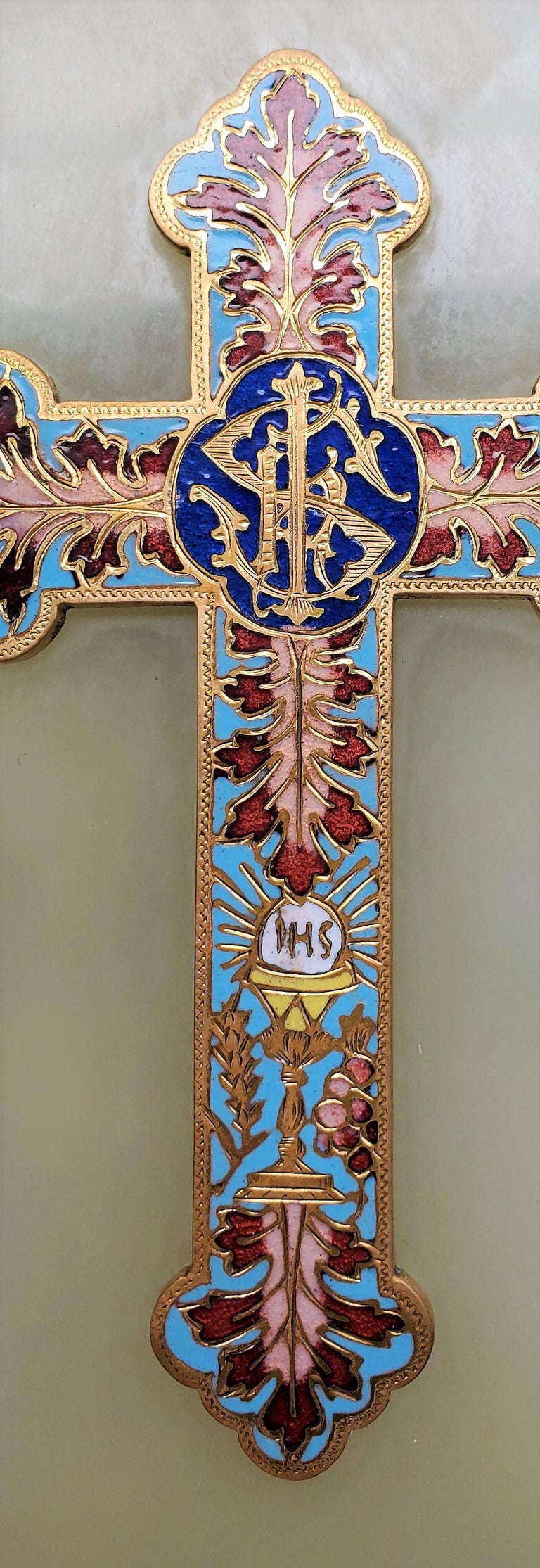 Antique French Onyx and Cloisonné Benetier 'Holy Water Font', circa ...