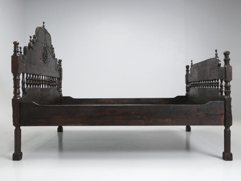 Antique French or Spanish Colonial Bed, Converted to an American Queen ...