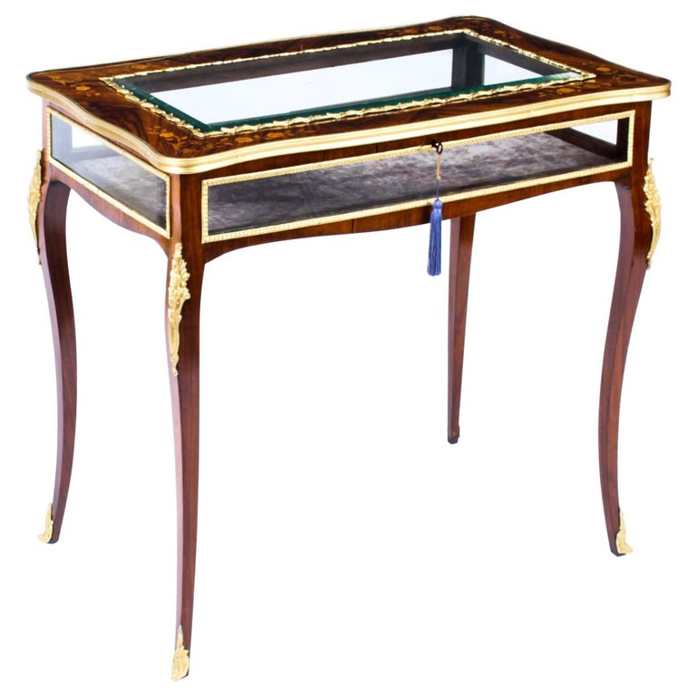 Antique French Ormolu Mounted Bijouterie Display Table, 19th Century at ...