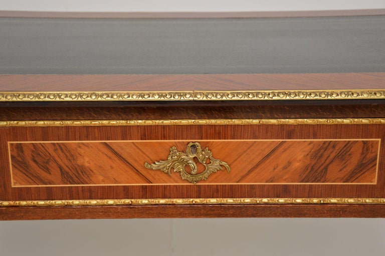 Antique French Ormolu Mounted Leather Top Desk at 1stDibs