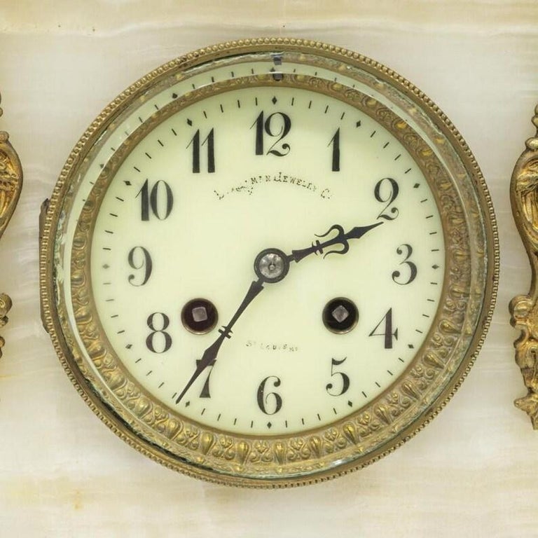 Antique French Ormolu Onyx Mantle Clock by Samuel Marti For Sale at ...