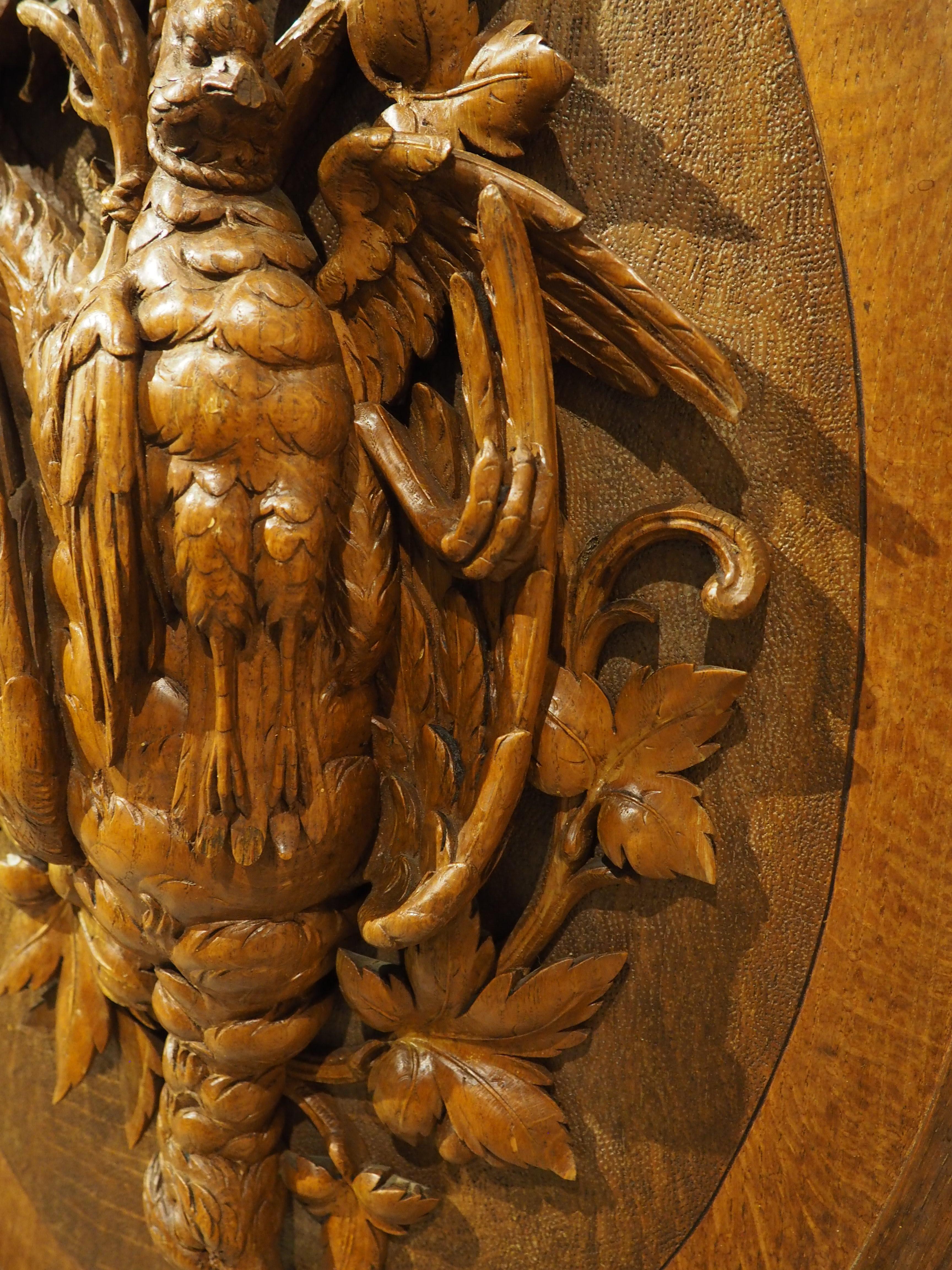 Antique French Oval Nature Morte Hunt Plaque, Circa 1880 at 1stDibs