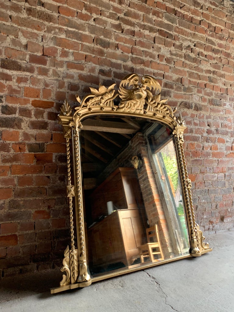 Antique French Overmantle Mirror Louis XV Style 19th Century Large at ...