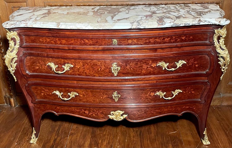 Antique French "P. H. Remon, Paris" Gold Bronze, Marble and Mahogany ...