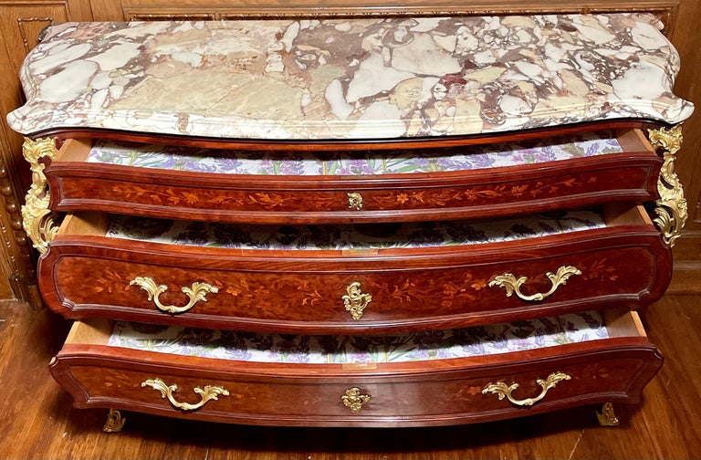 Antique French "P. H. Remon, Paris" Gold Bronze, Marble and Mahogany ...