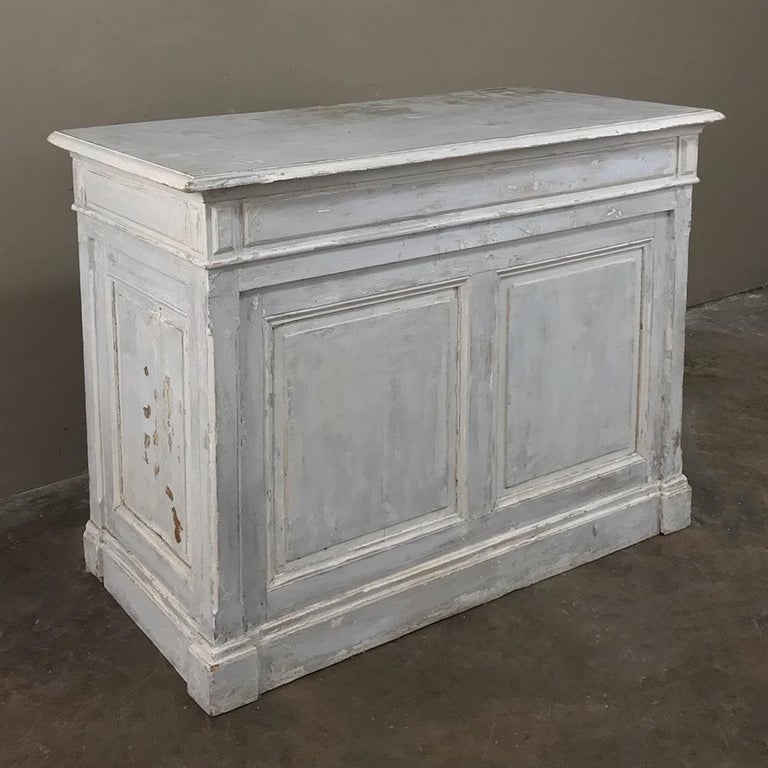 Antique French Painted Store Counter For Sale at 1stdibs
