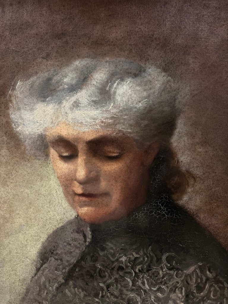 Antique French - Fine Antique French Signed Oil Painting - Portrait of ...