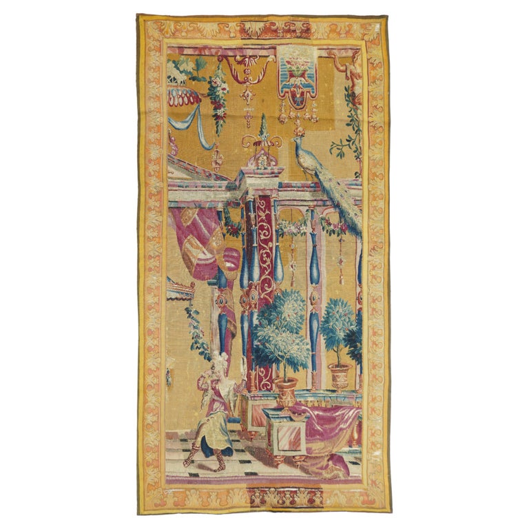 Antique French Panel Tapestry Rug For Sale at 1stDibs