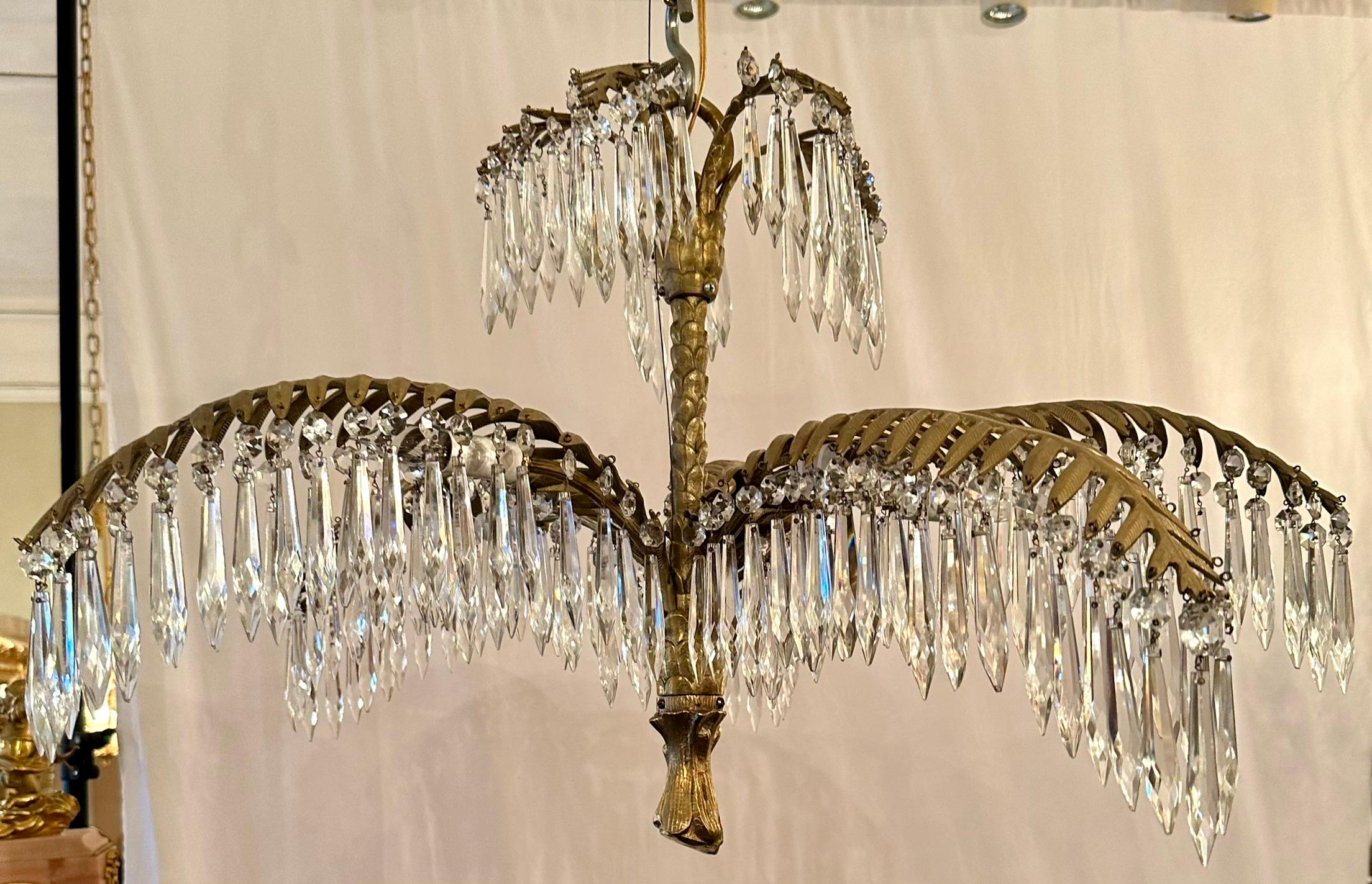 Antique French Parisian Design Crystal "Palm" Chandelier, Circa 1890 ...