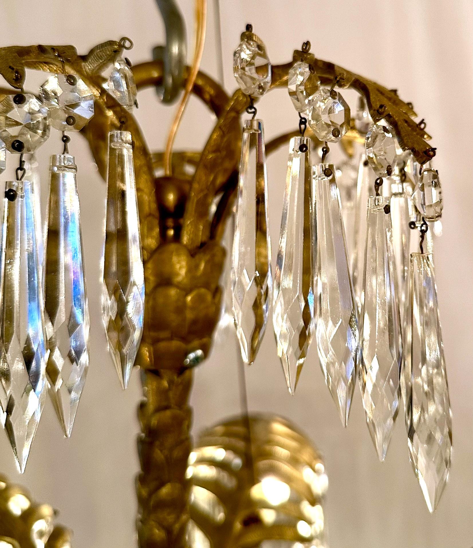 Antique French Parisian Design Crystal "Palm" Chandelier, Circa 1890 ...
