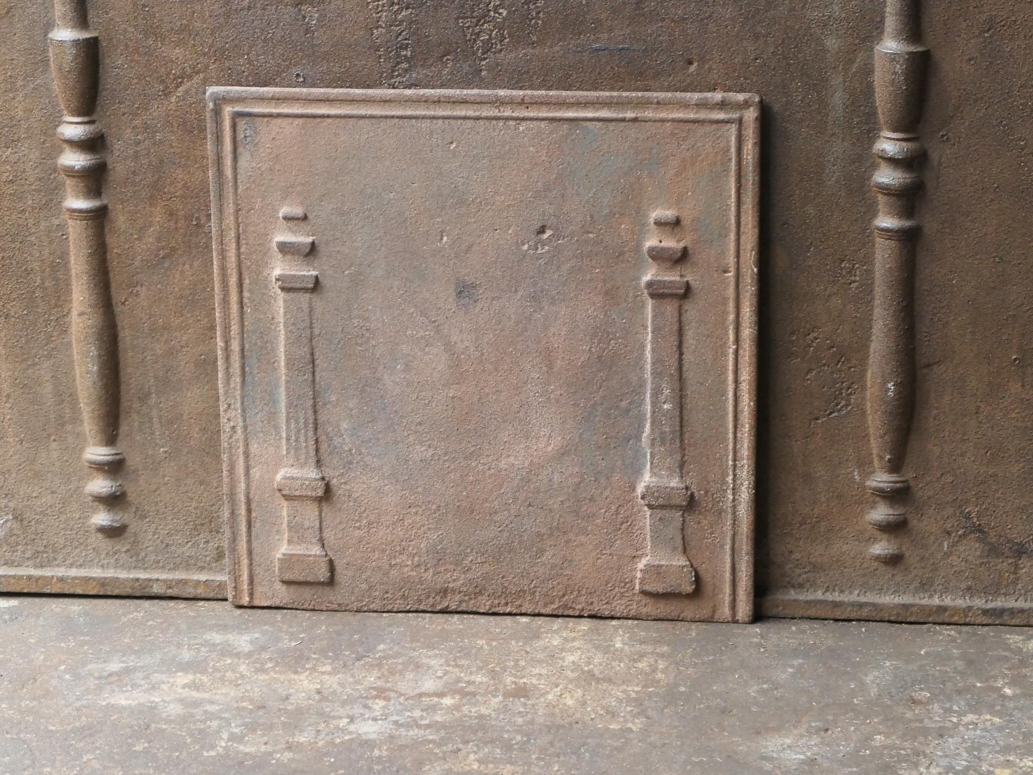 Antique French 'Pillars of Freedom' Fireback, 18th - 19th Century For ...