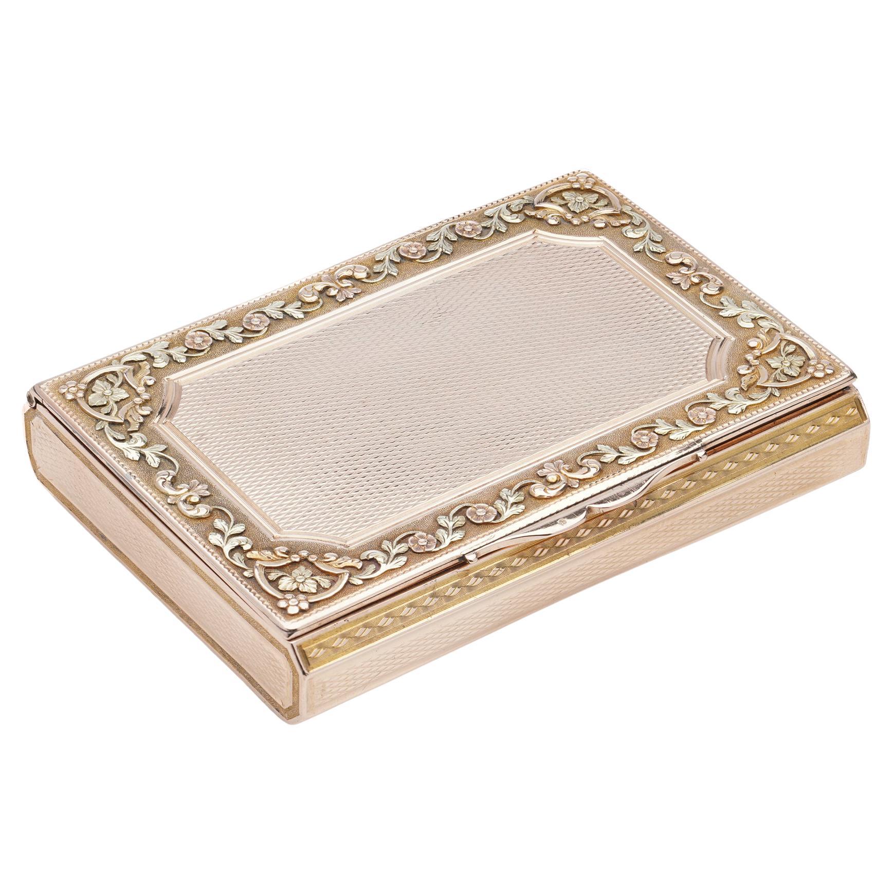 Antique French Solid Gold Exceptional Snuff Box, Louis Robin, circa ...