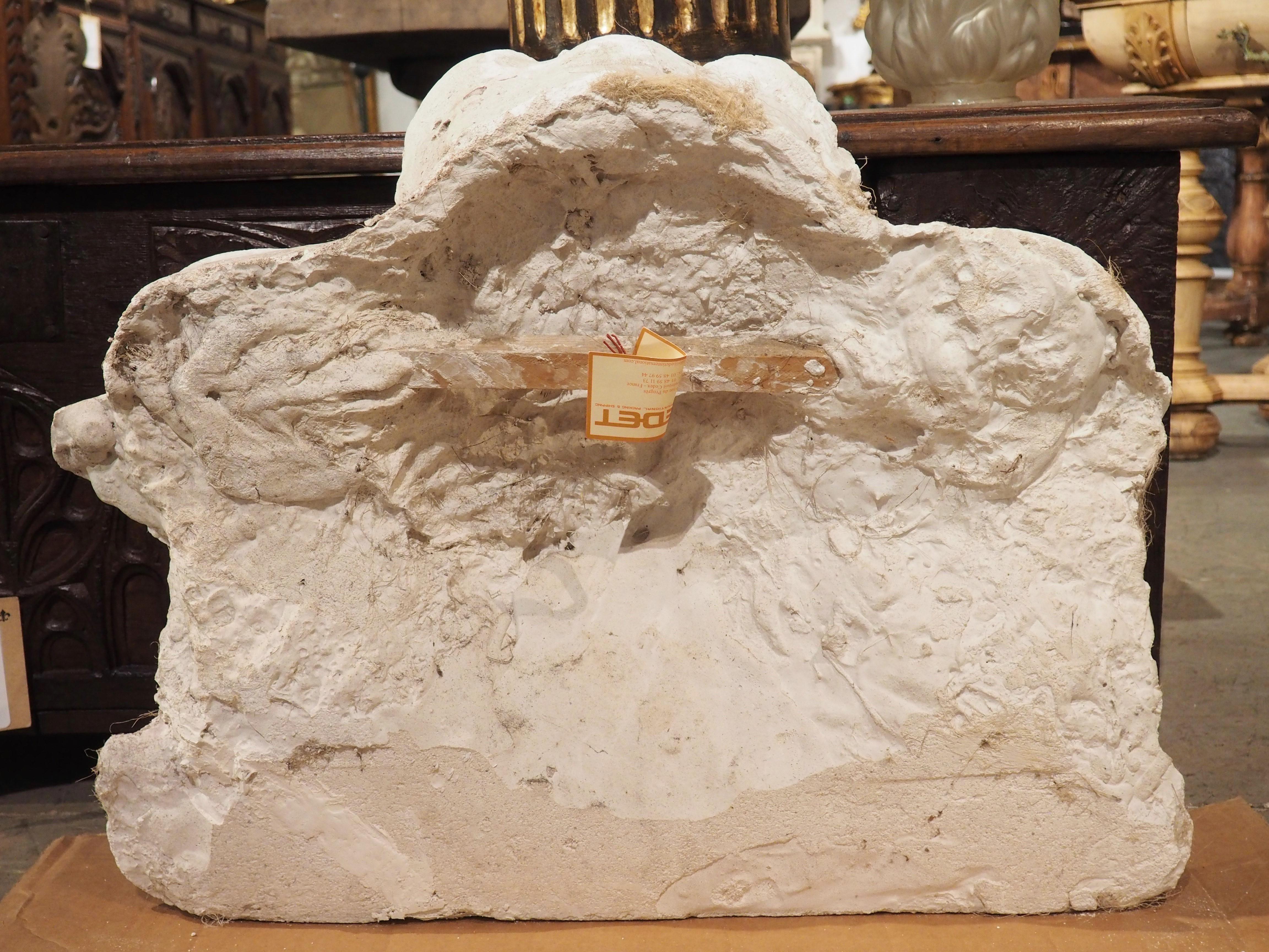 Antique French Plaster Architectural with Female Mascaron, Late 19th ...