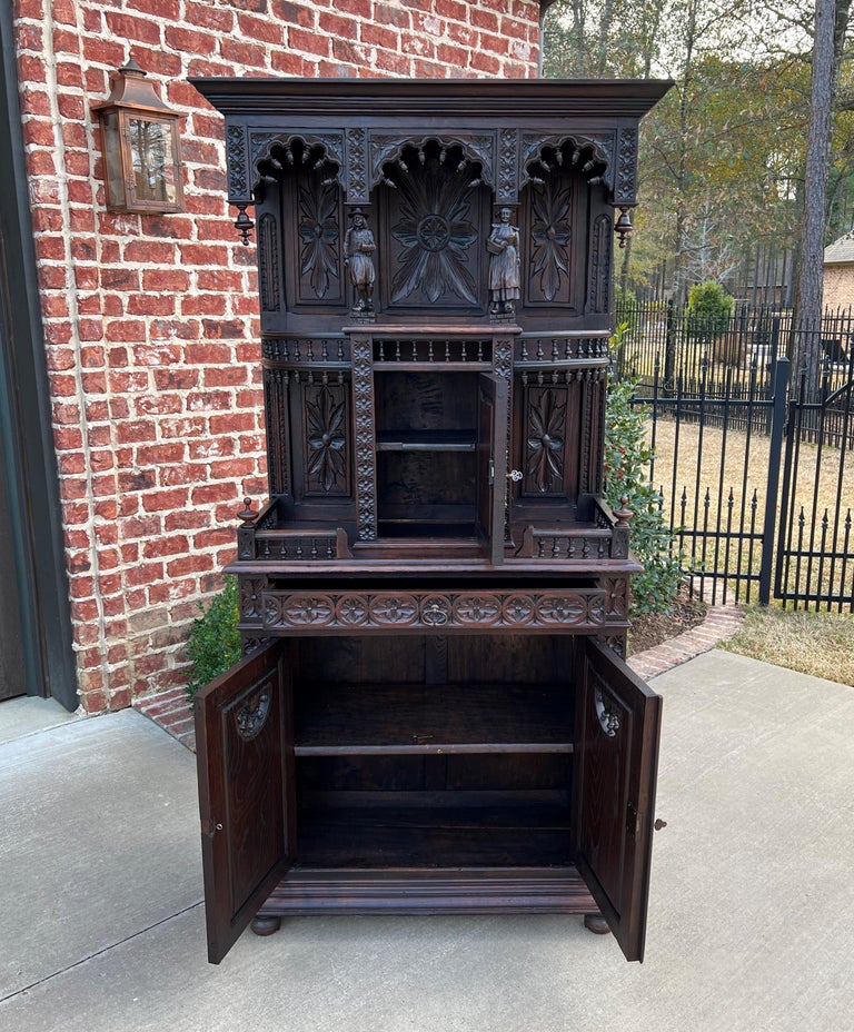Antique French Plate Dresser Breton Brittany Buffet Sideboard Server ...