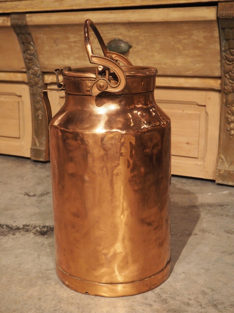 Antique French Polished Copper Milk Container, circa 1890 For Sale at ...